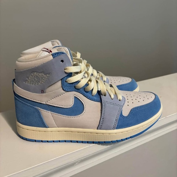 Nike | Shoes | Nike Air Jordan High In Blue And Cream | Poshmark